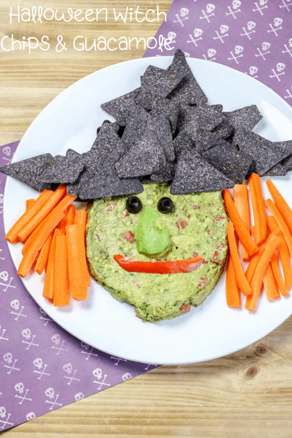 Halloween Witch Chips and Guacamole - Marathons & Motivation