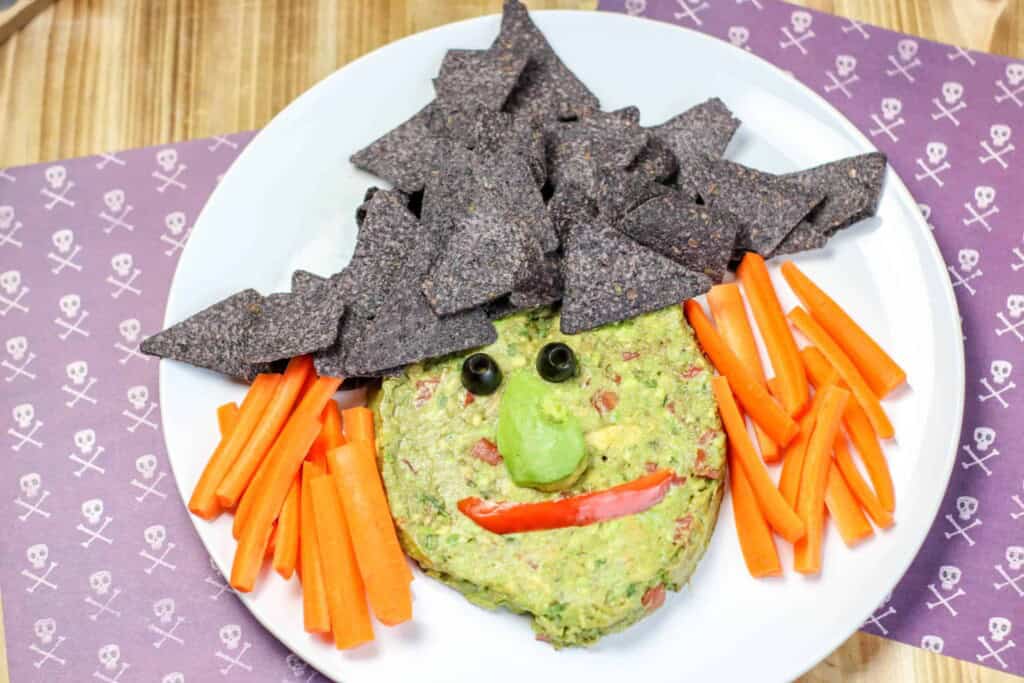 Halloween Witch Chips and Guacamole - Marathons & Motivation