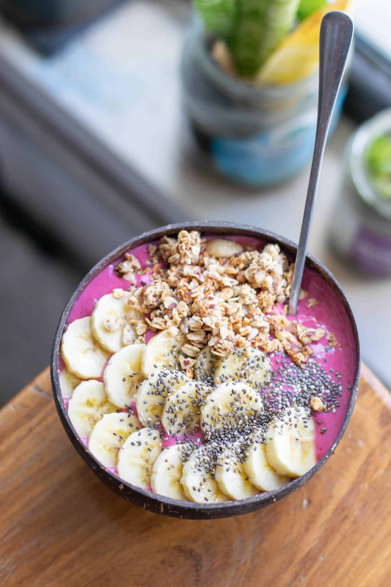 Healthy Pink Smoothie Bowl - Marathons & Motivation