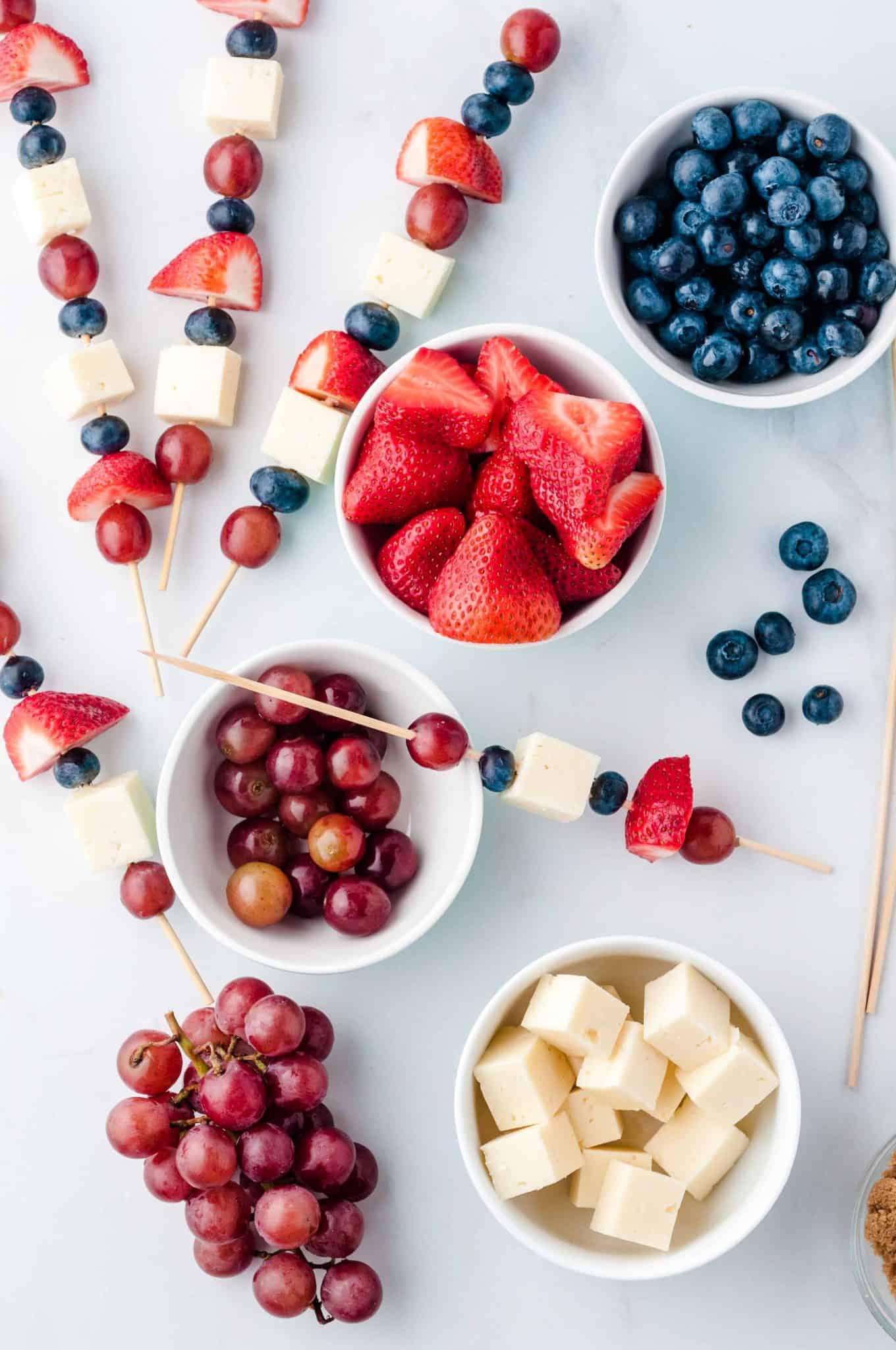 Fruit Kabobs with Cream Cheese Dip - Marathons & Motivation