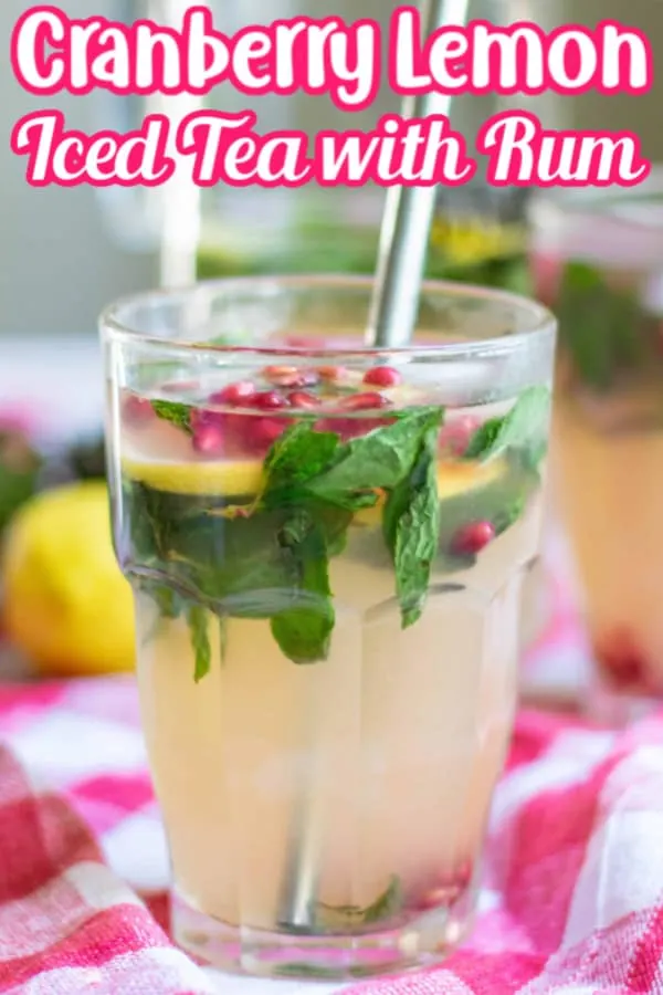 Cranberry Lemon Iced Tea with Rum - Marathons & Motivation