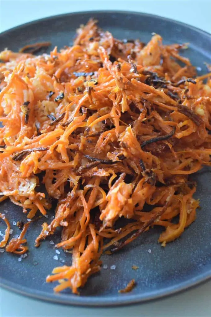 Cheesy Shoestring Carrot Fries - Marathons & Motivation