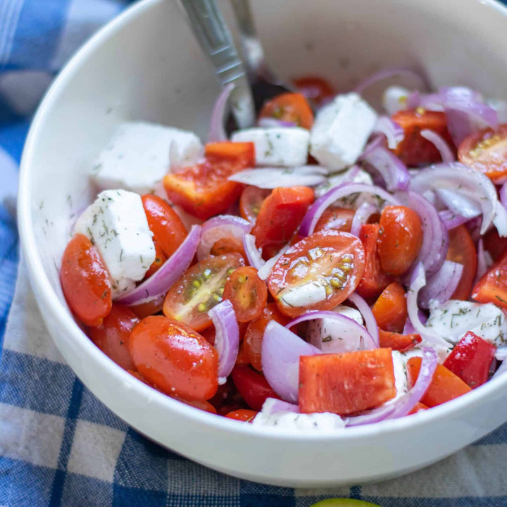 Mediterranean Tomato Salad - Marathons & Motivation