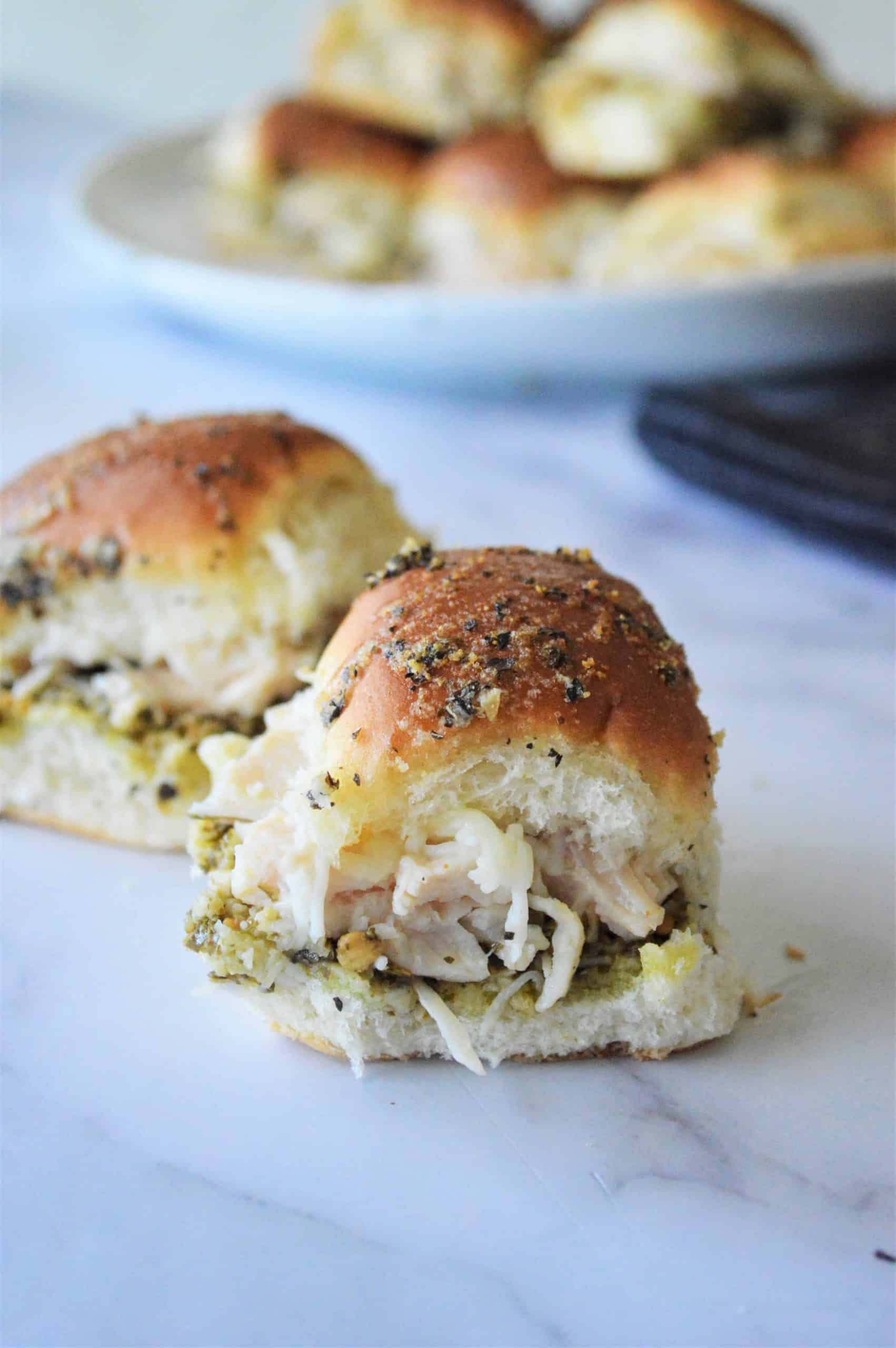 Chicken Sliders Recipe with Pesto - Marathons & Motivation