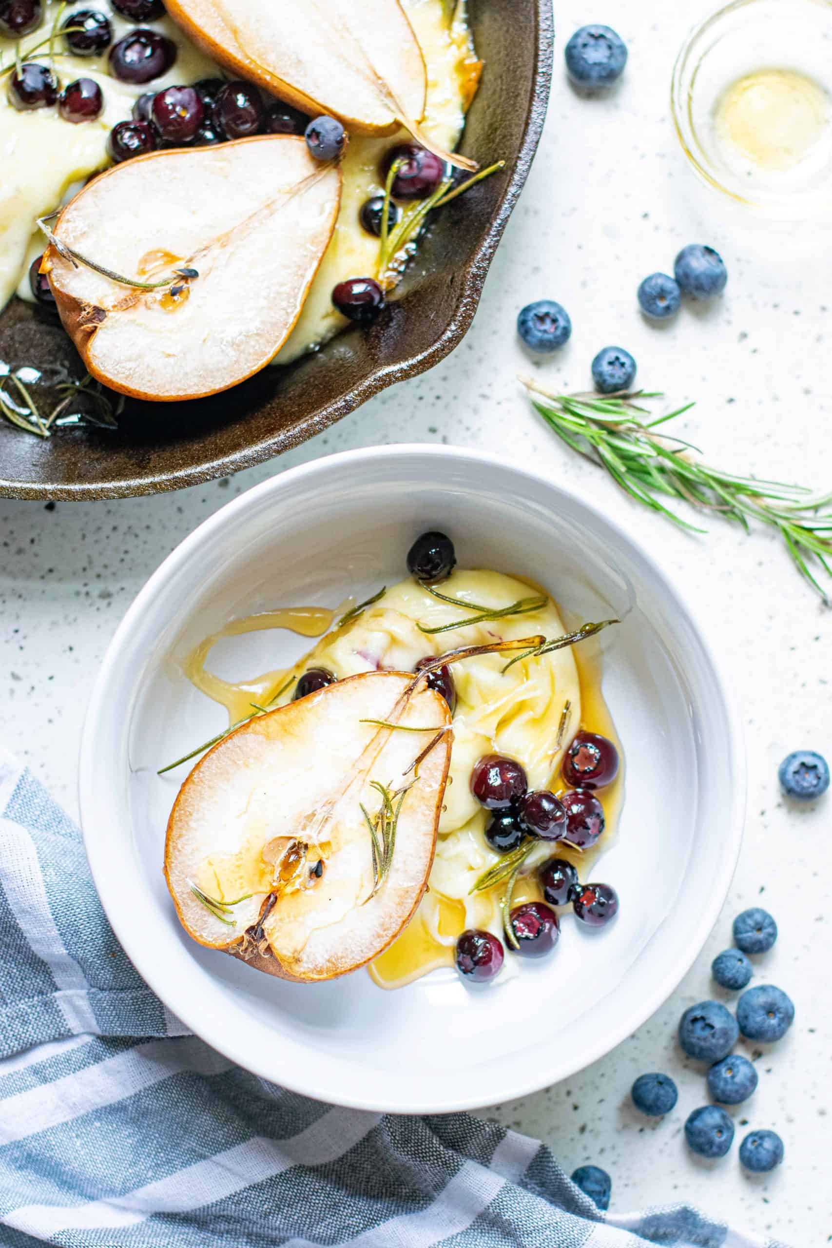 Baked Pears and Cheese with Blueberries - Marathons & Motivation