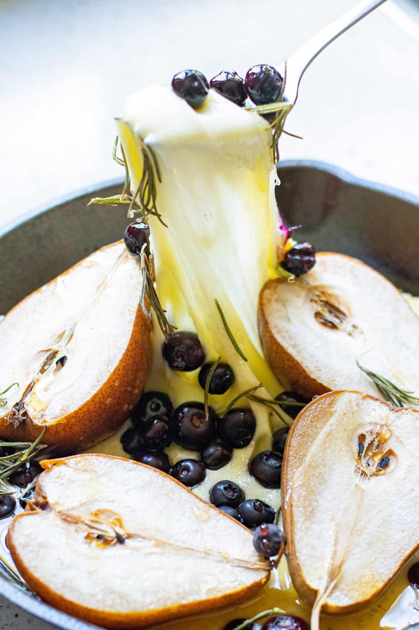 Baked Pears and Cheese with Blueberries - Marathons & Motivation