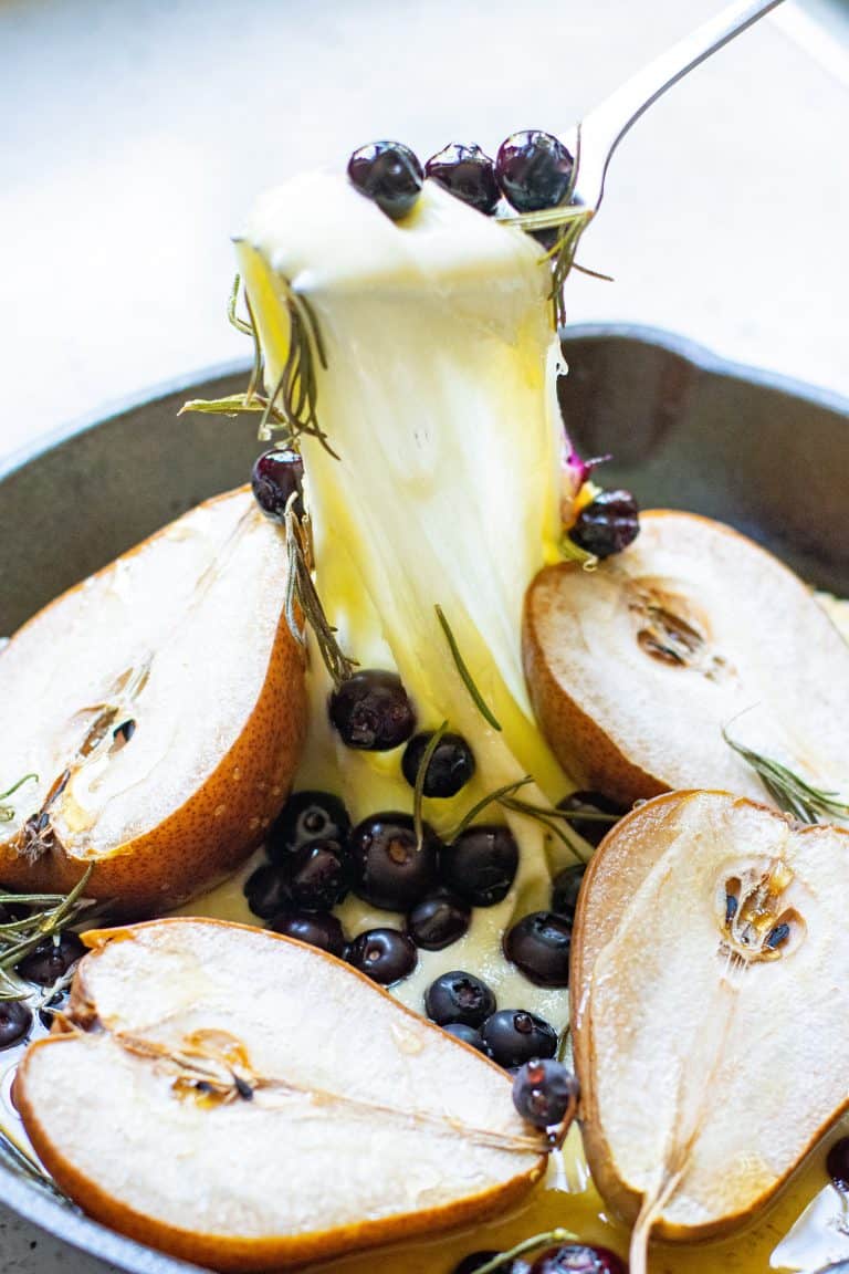 Baked Pears and Cheese with Blueberries - Marathons & Motivation
