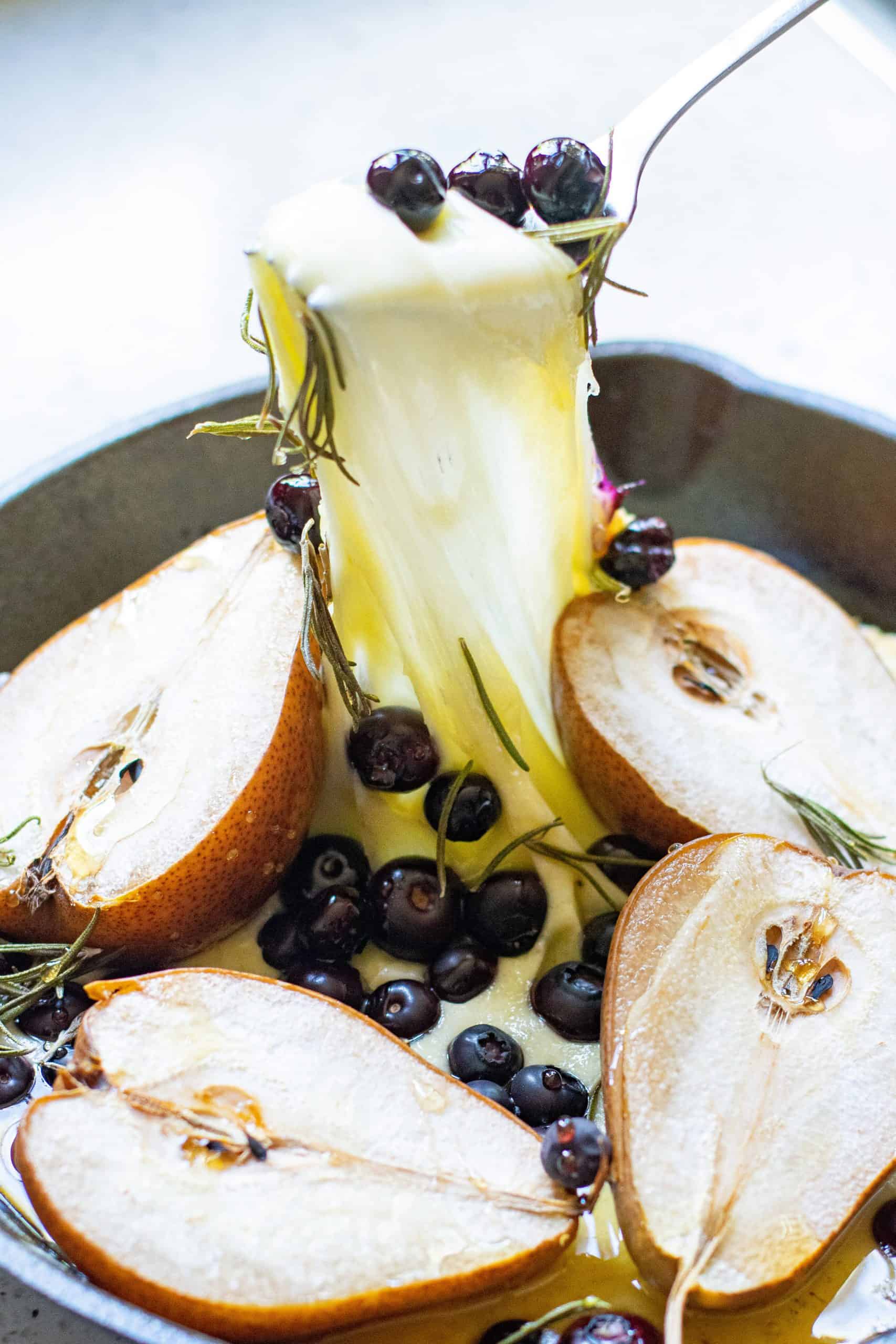 Baked Pears and Cheese with Blueberries - Marathons & Motivation