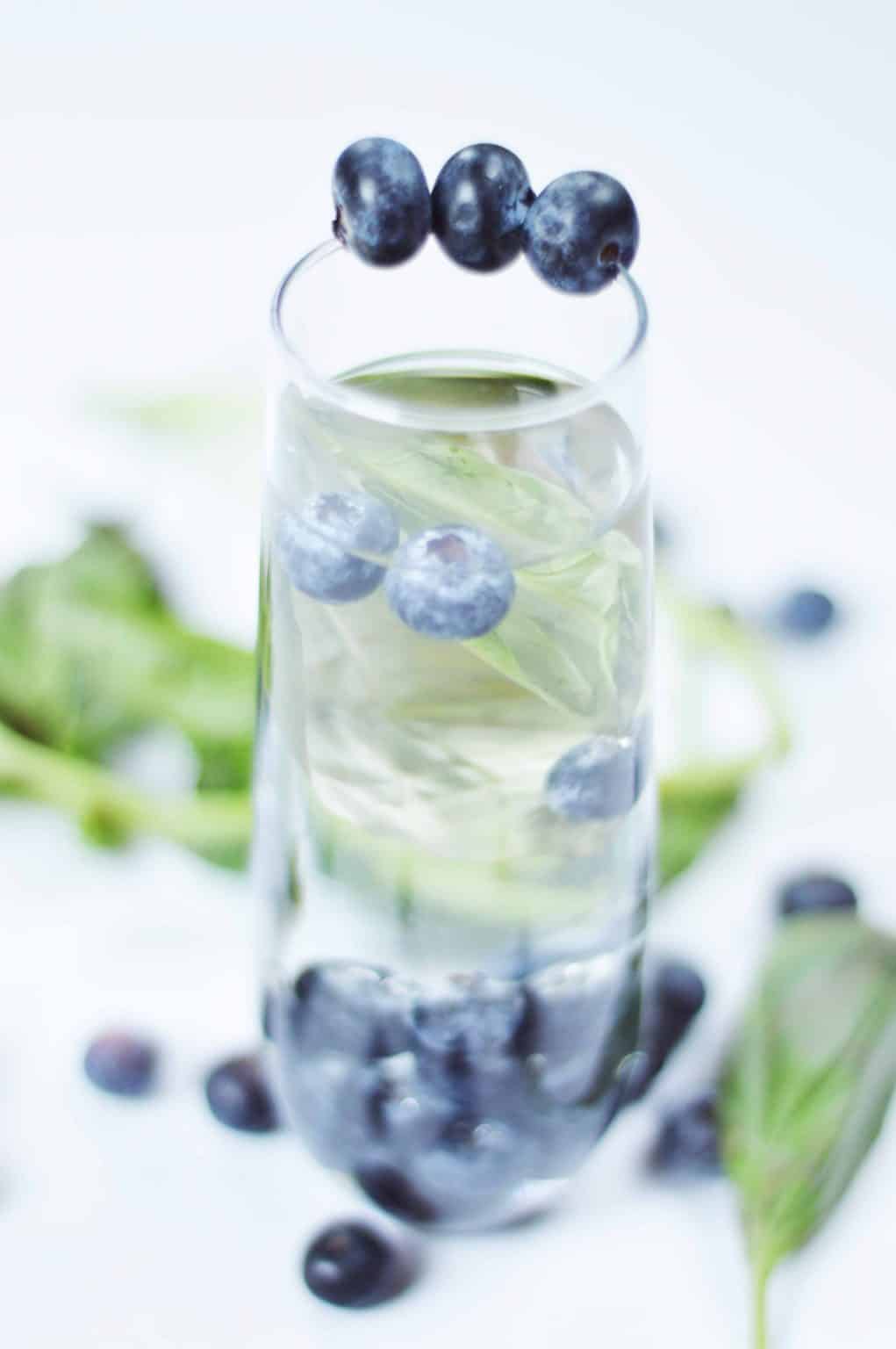 Blueberry Water with Basil - Marathons & Motivation