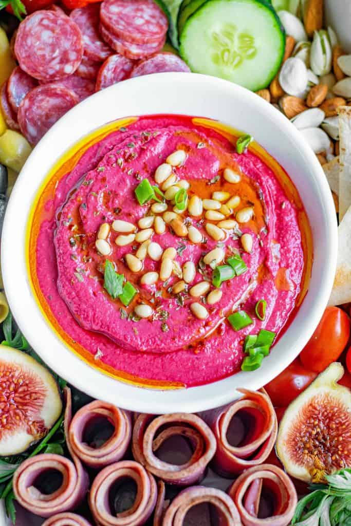 Homemade Roasted Beet Hummus - Marathons & Motivation