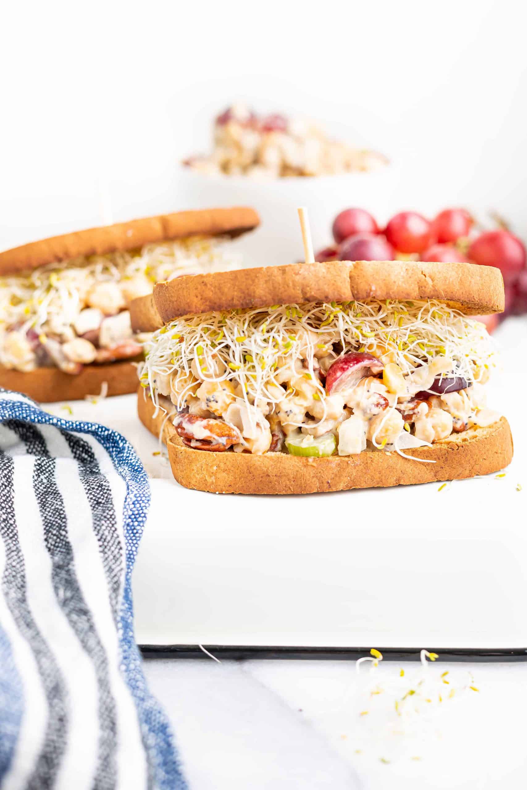 Vegan Chicken Salad with Chickpeas - Marathons & Motivation