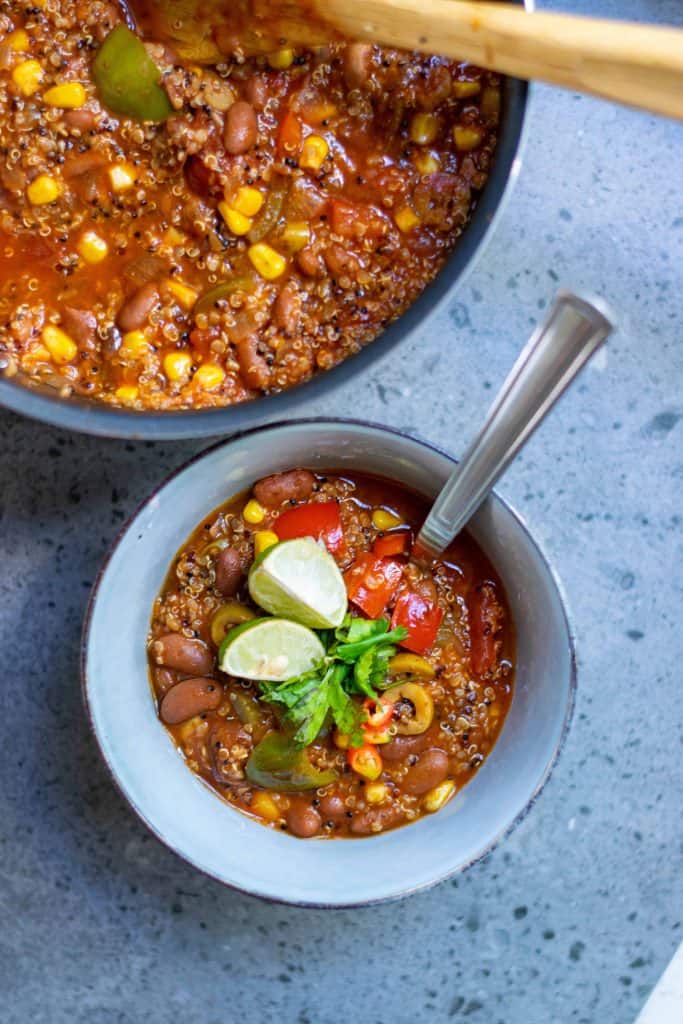 Vegan Quinoa Chili Recipe - Marathons & Motivation