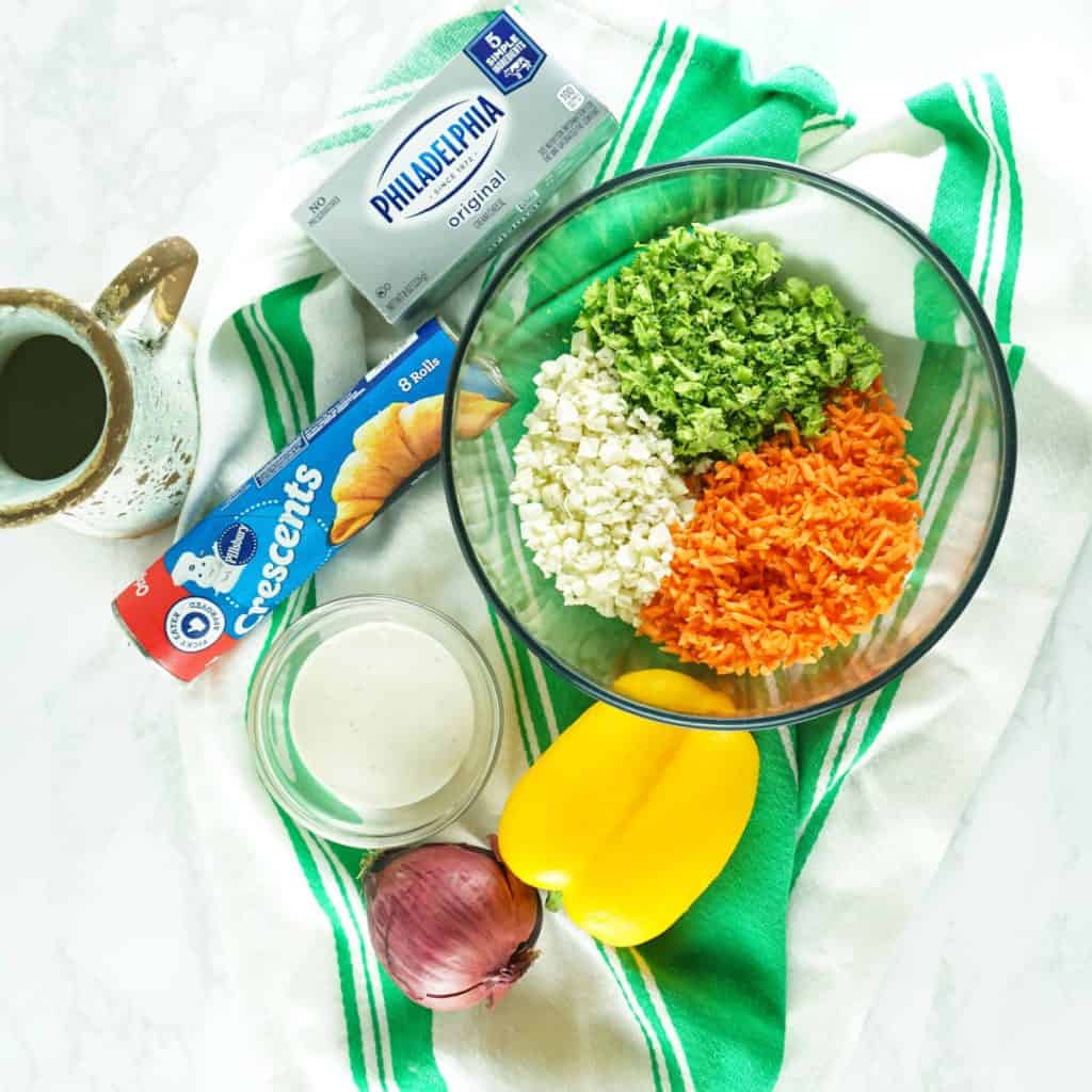 Crescent Roll Veggie Bars Recipe - Marathons & Motivation