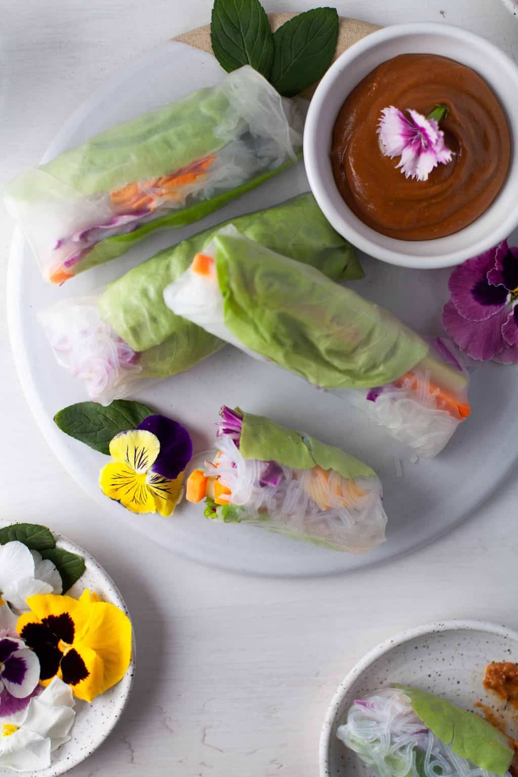 Vegetable Spring Roll Recipe with Rice Noodles - Marathons & Motivation