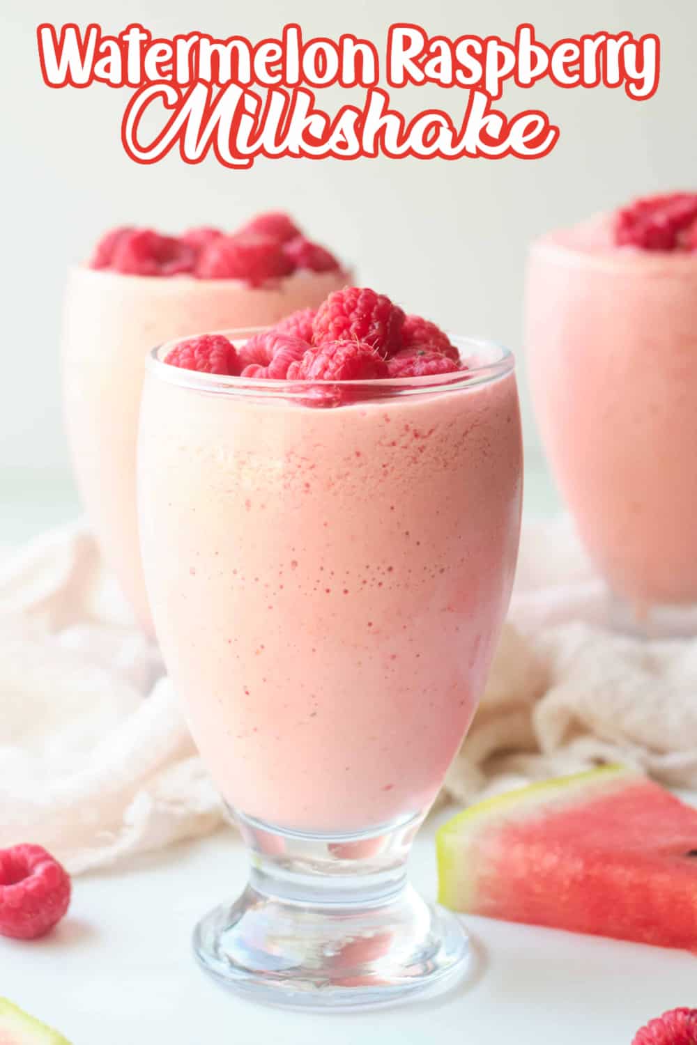 Refreshing Watermelon Raspberry Milkshake - Marathons & Motivation