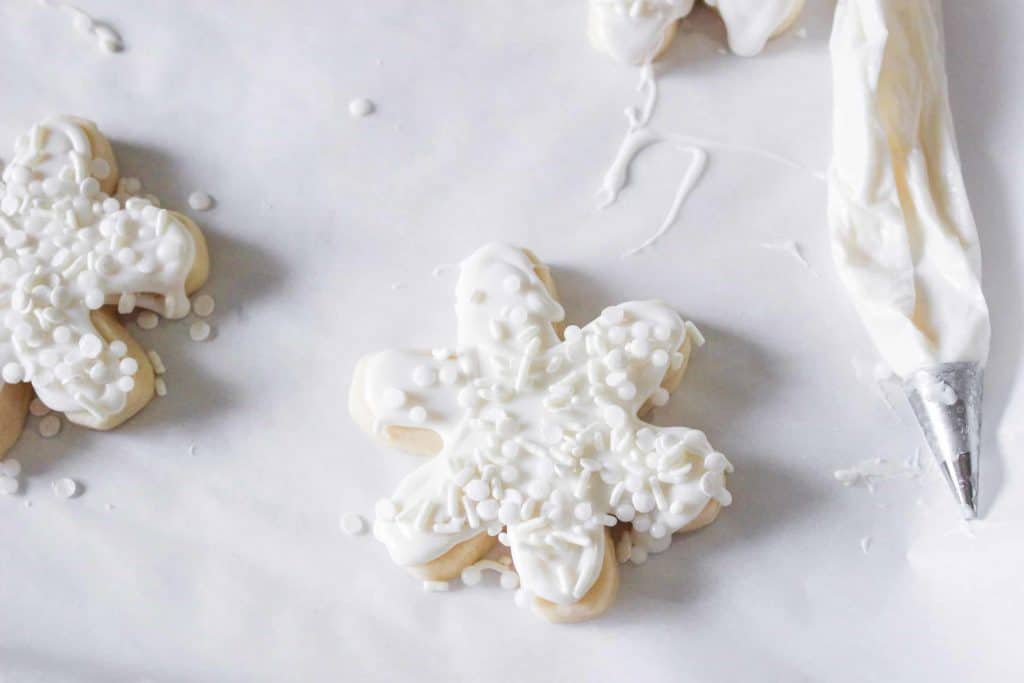 Snowflake Cream Cheese Sugar Cookies - Marathons & Motivation