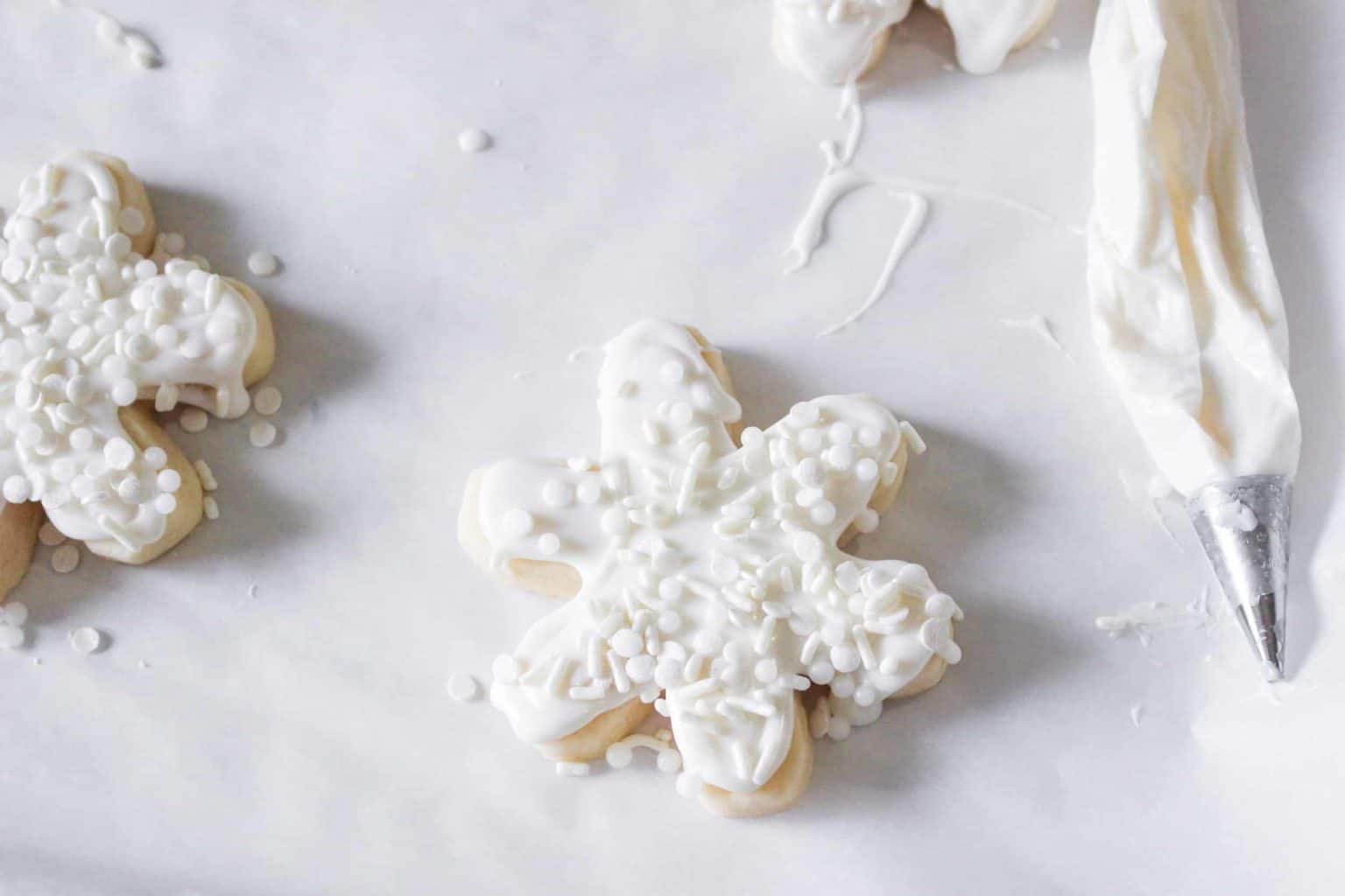 Snowflake Cream Cheese Sugar Cookies - Marathons & Motivation