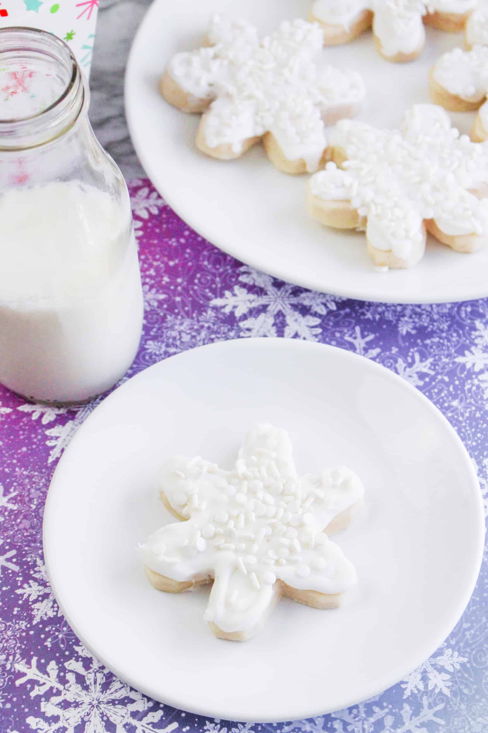 Snowflake Cream Cheese Sugar Cookies - Marathons & Motivation