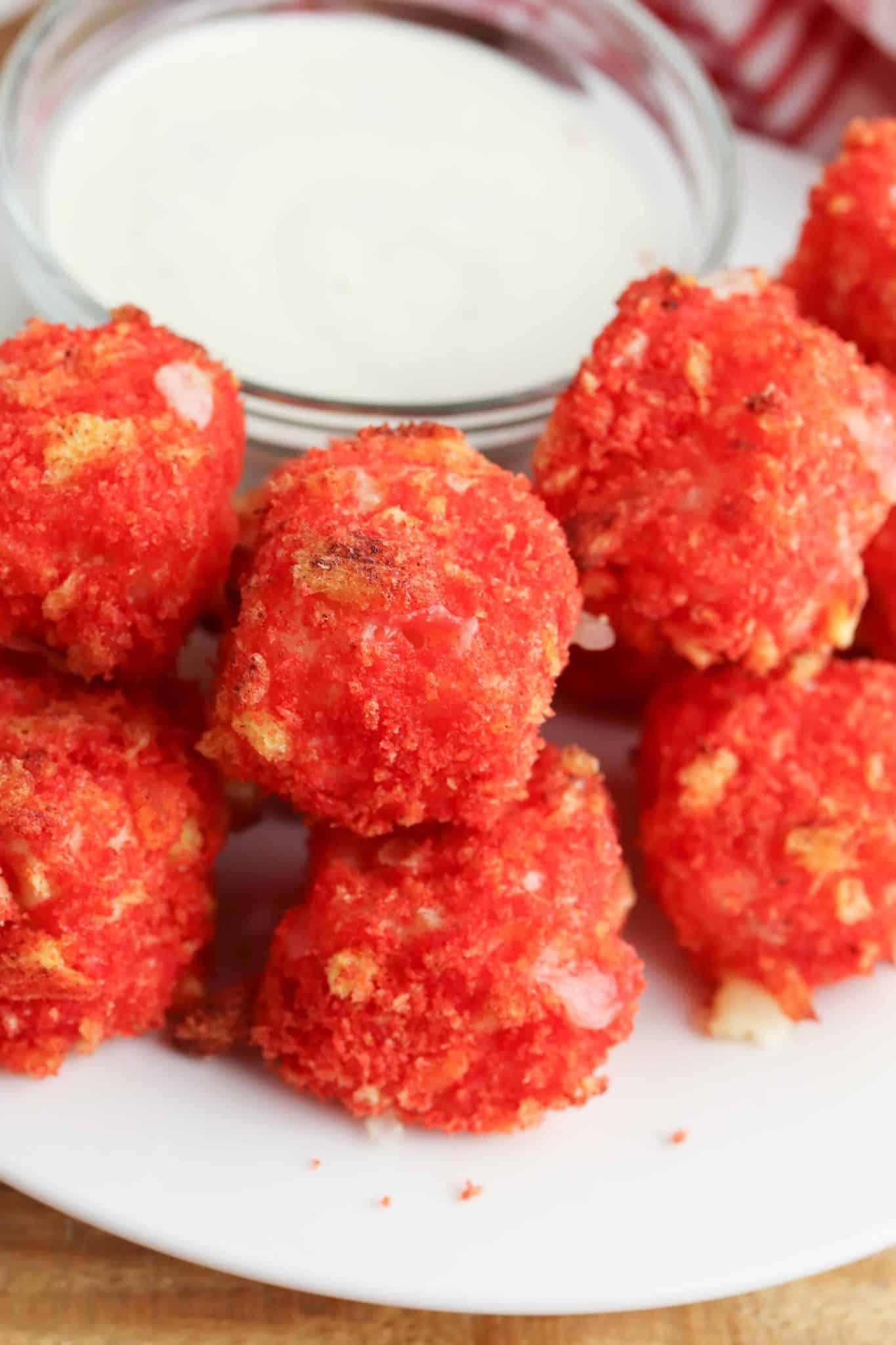 Air Fryer Flamin' Hot Cheetos Cheese Bites - Marathons & Motivation