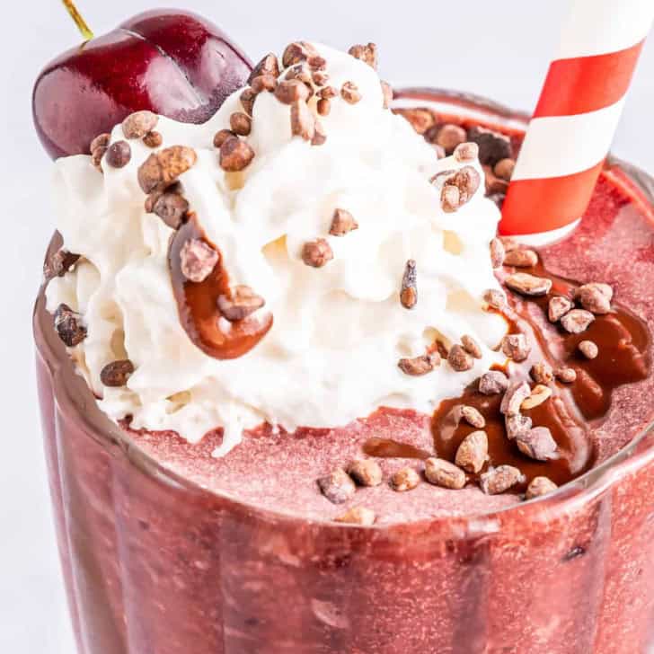 Chocolate Covered Cherry Milkshake - Marathons & Motivation