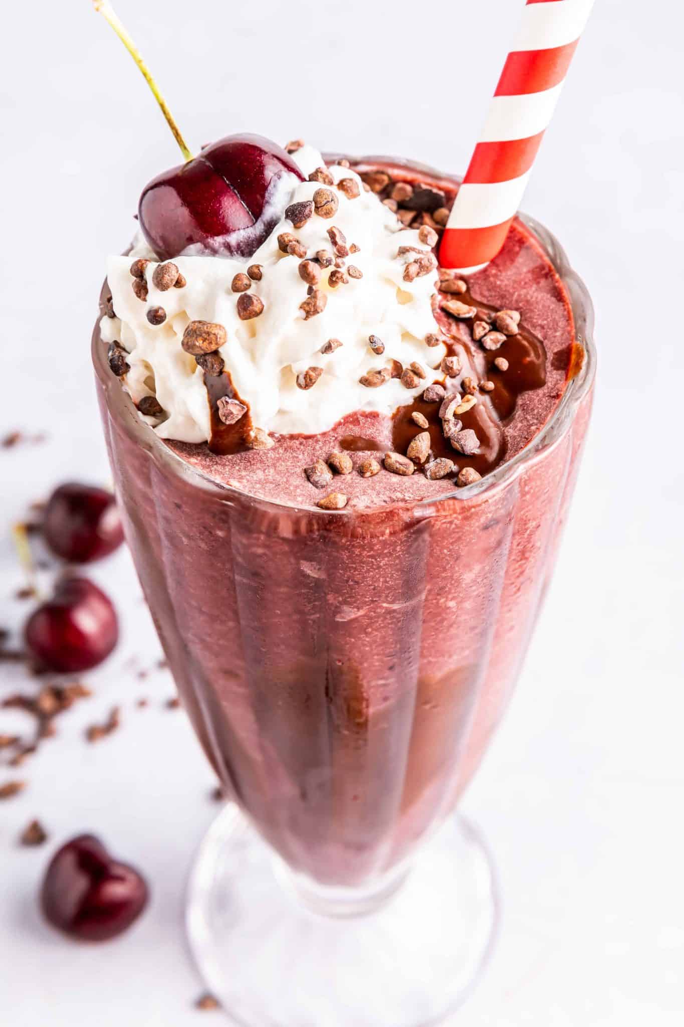 Chocolate Covered Cherry Milkshake - Marathons & Motivation