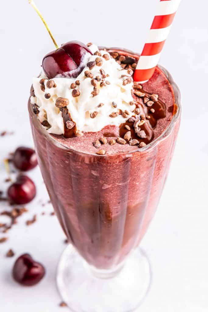 Chocolate Covered Cherry Milkshake - Marathons & Motivation