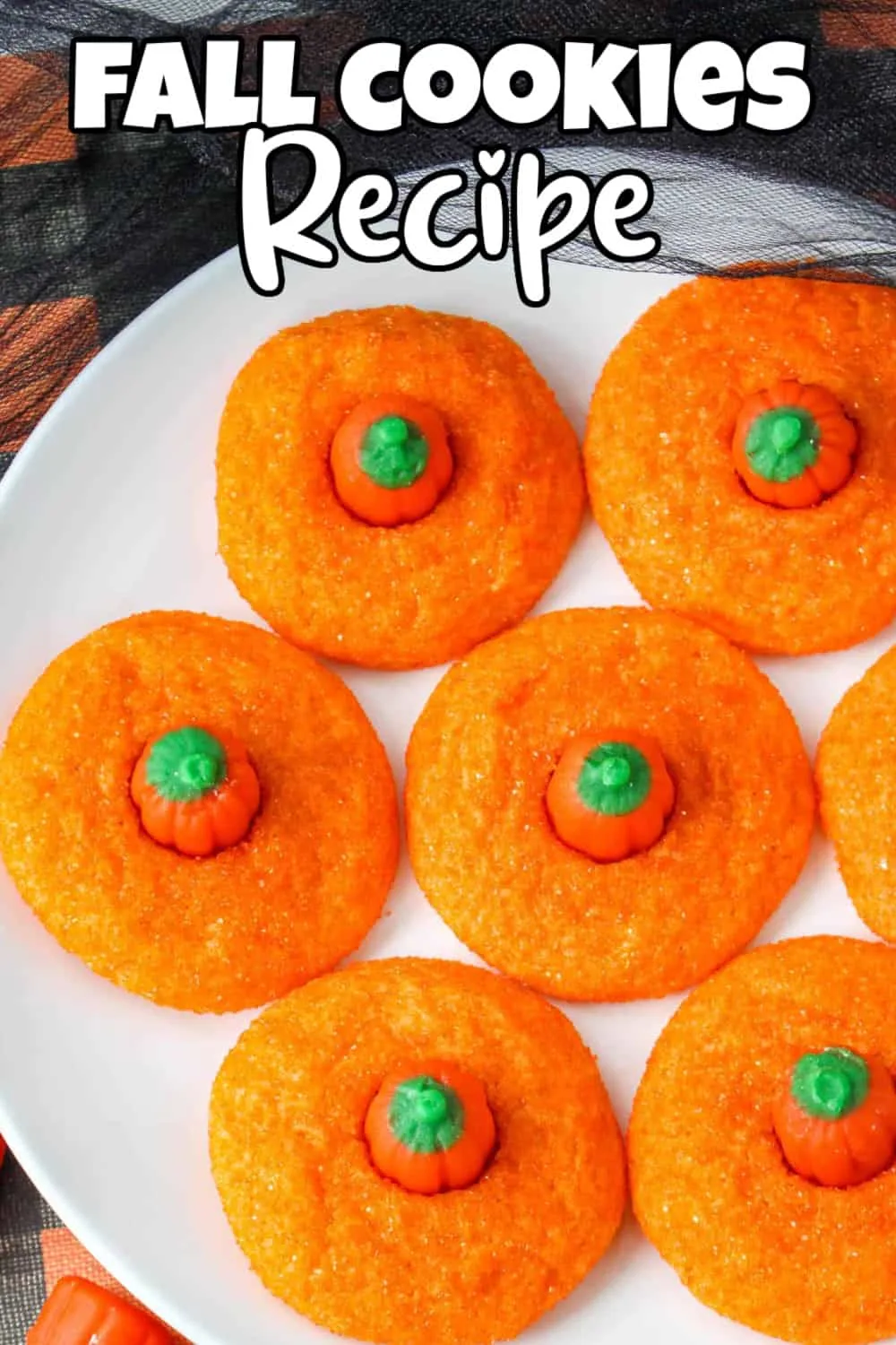 Fall Cookies Recipe with Candy Pumpkins - Marathons & Motivation