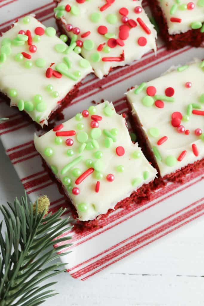 Red Velvet Cookie Bars - Marathons & Motivation