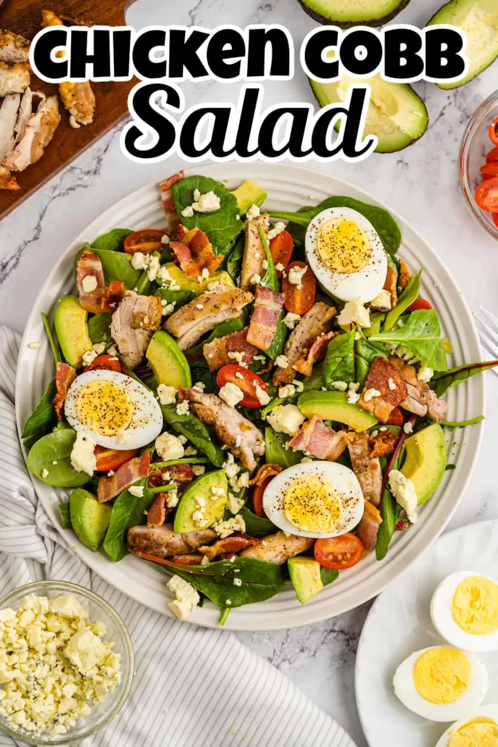 Chicken Cobb Salad Recipe - Marathons & Motivation