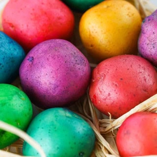 Easter Egg Dyed Potatoes - Marathons & Motivation