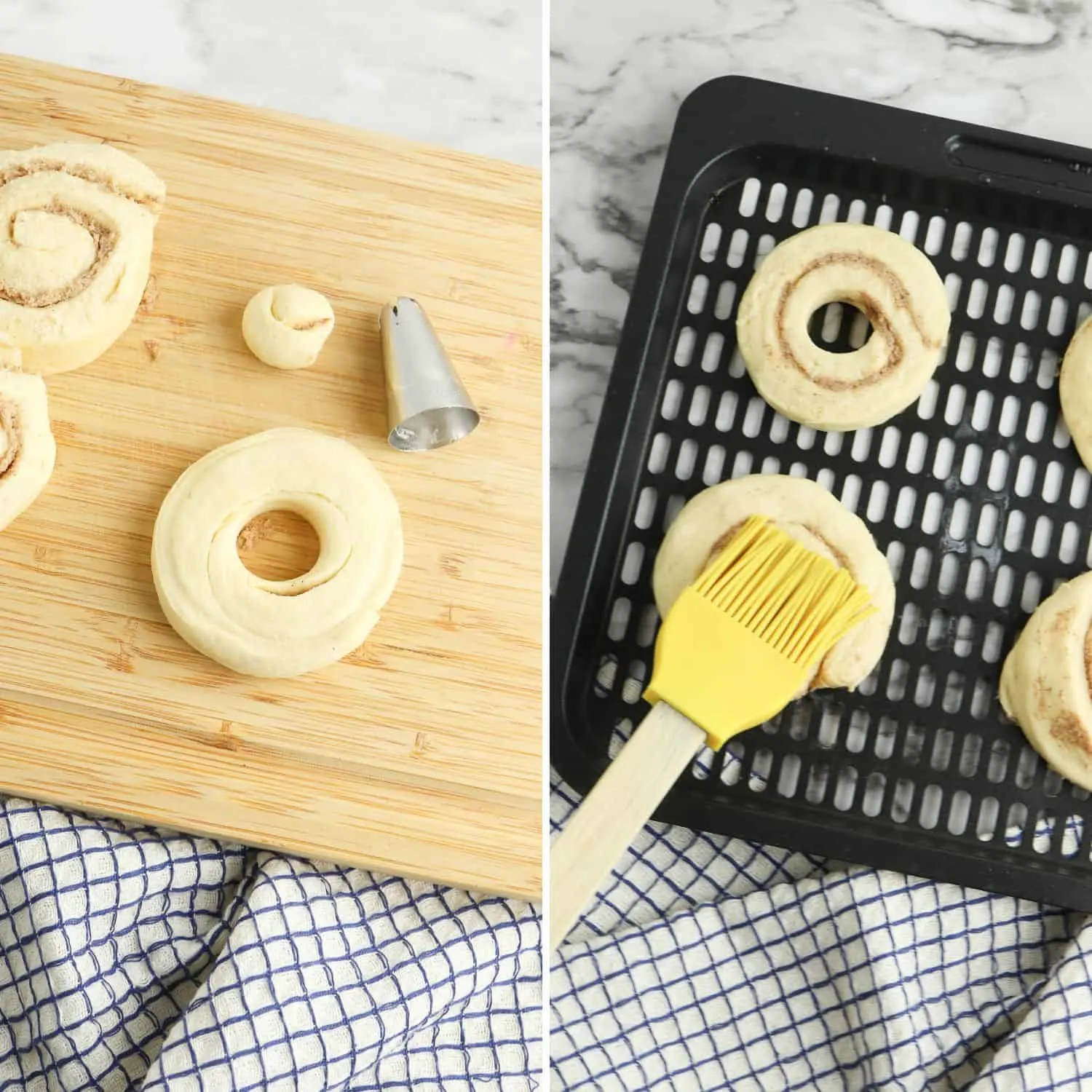 Air Fryer Cinnamon Roll Donuts - Marathons & Motivation