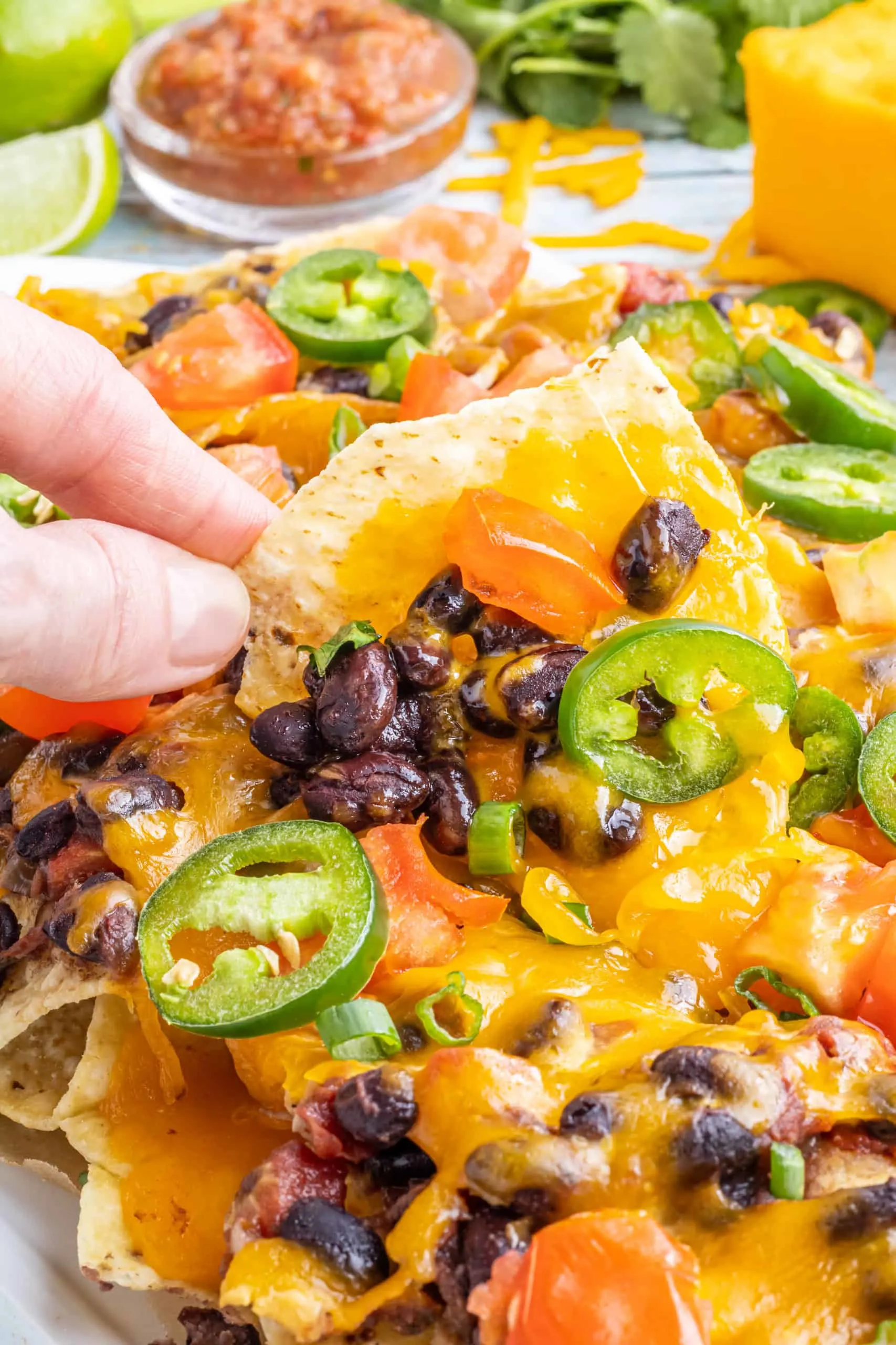 Spicy Black Bean Nachos - Marathons & Motivation