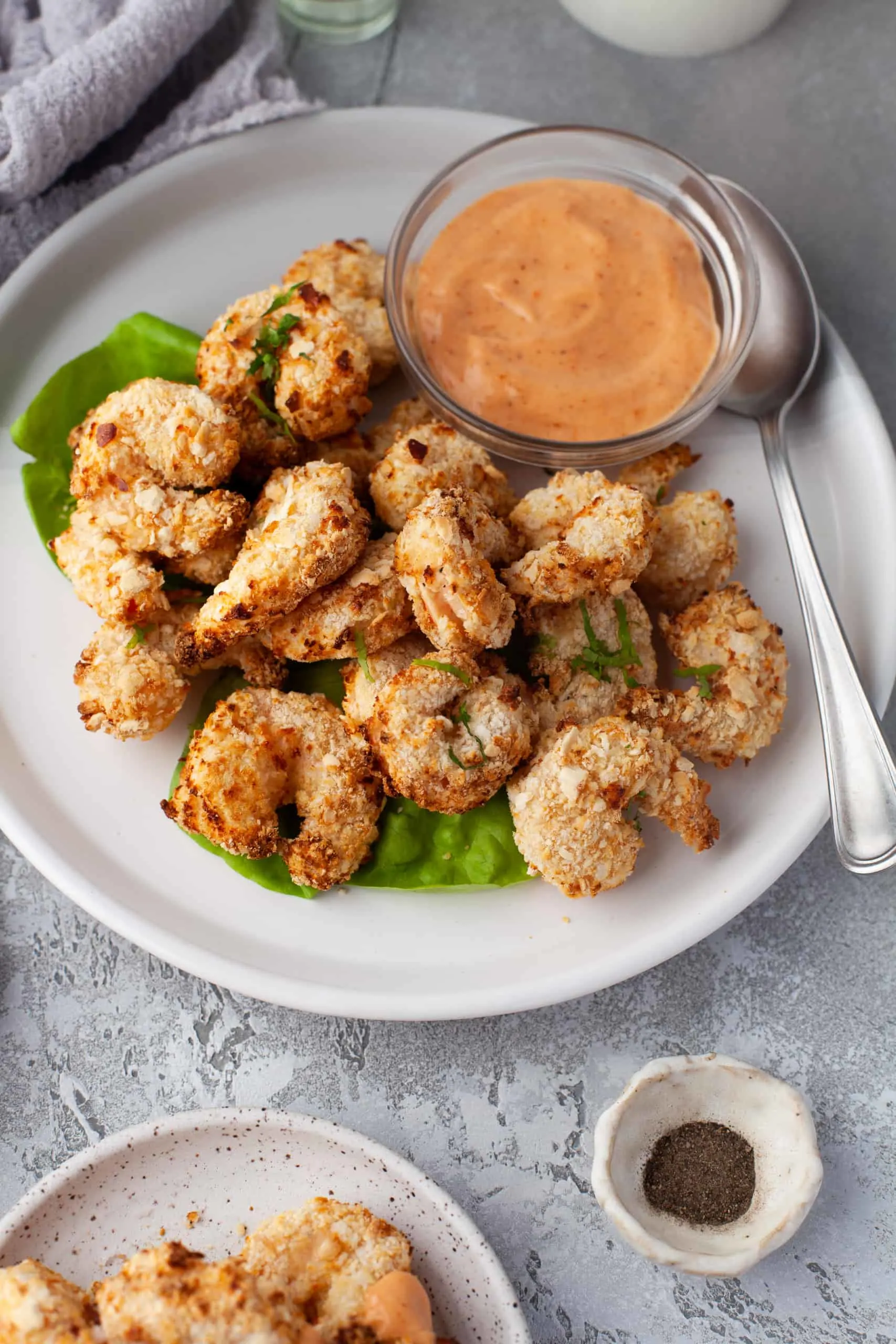 Air Fryer Fried Shrimp with Chipotle Mayonnaise - Marathons & Motivation
