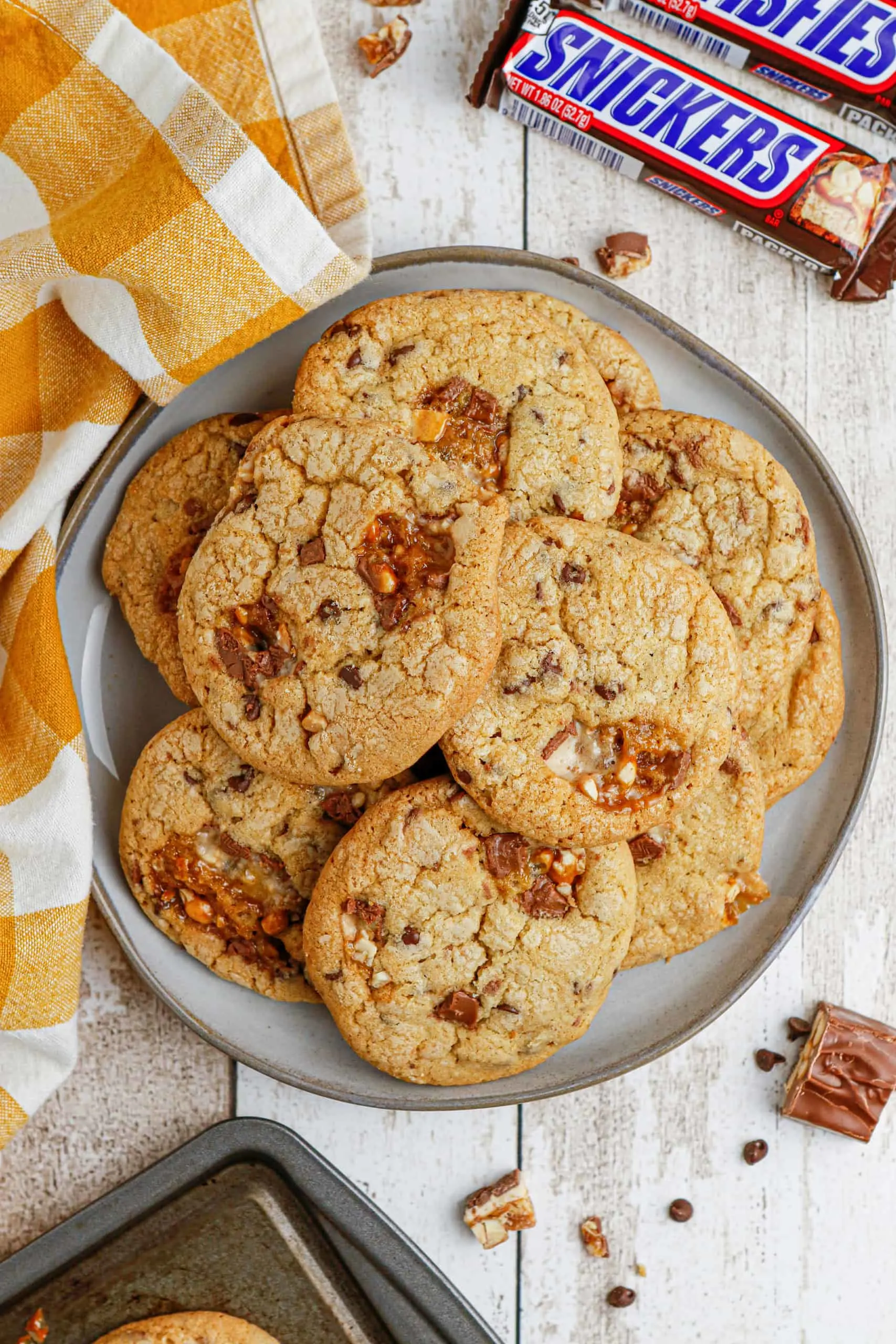 Chocolate Chip Snickers Cookies - Marathons & Motivation