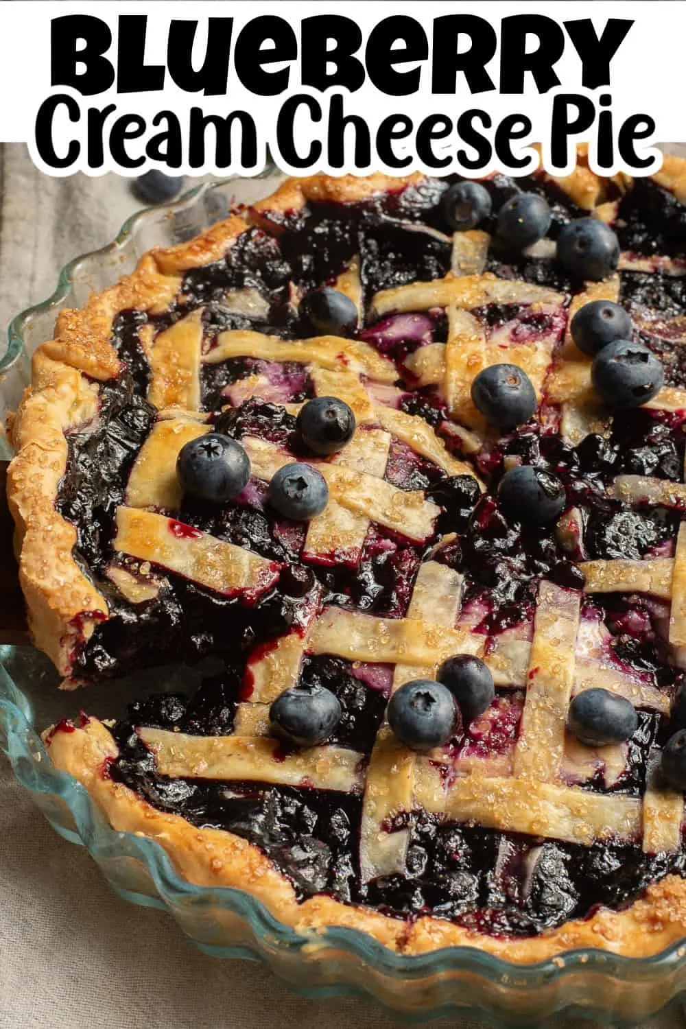 Baked Blueberry Cream Cheese Pie - Marathons & Motivation