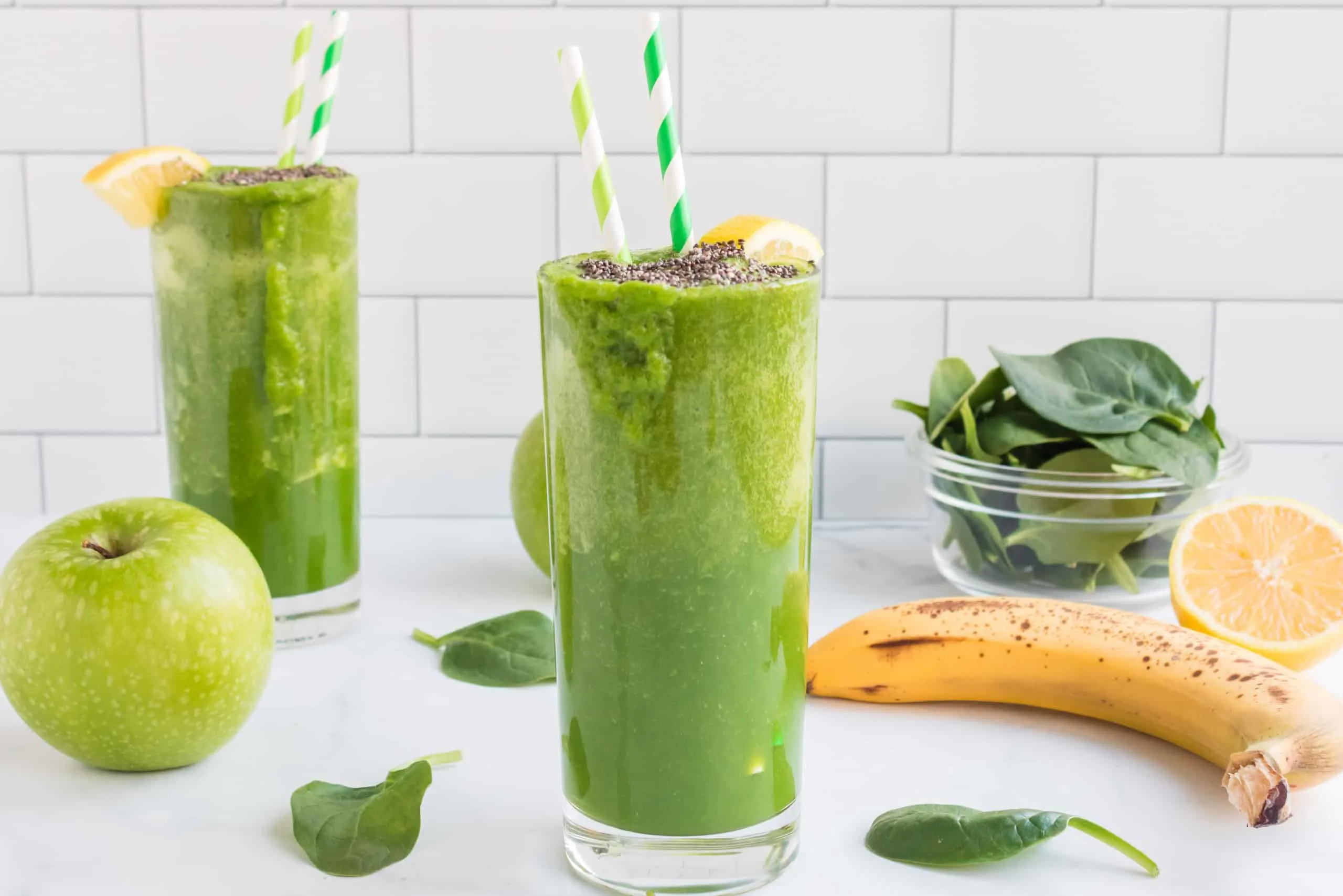 Green Apple Smoothie with Spinach - Marathons & Motivation