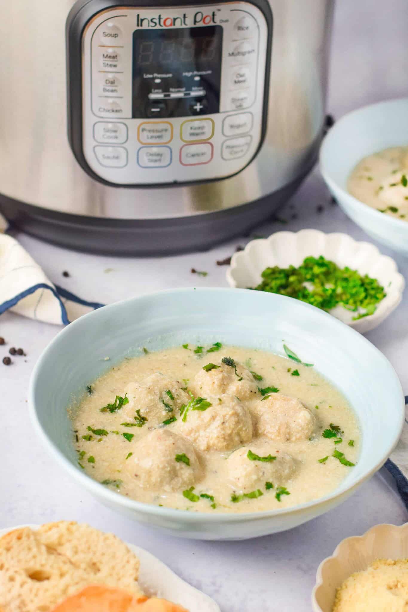 Instant Pot Chicken Alfredo Meatballs - Marathons & Motivation