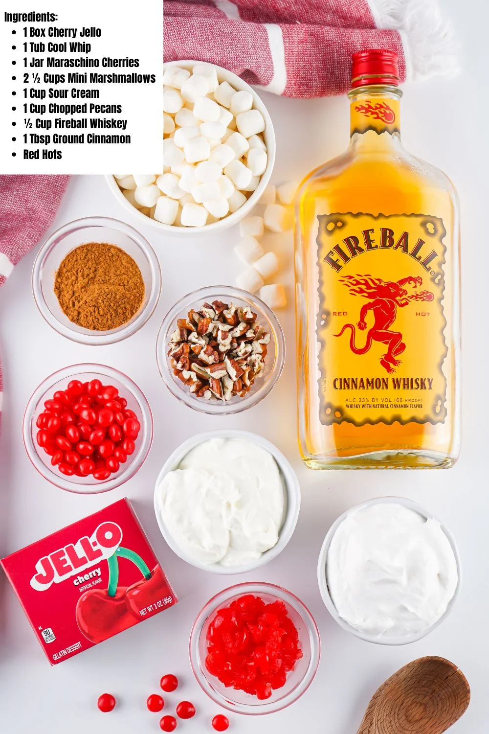 No Bake Fireball Dessert Fluff - Marathons & Motivation