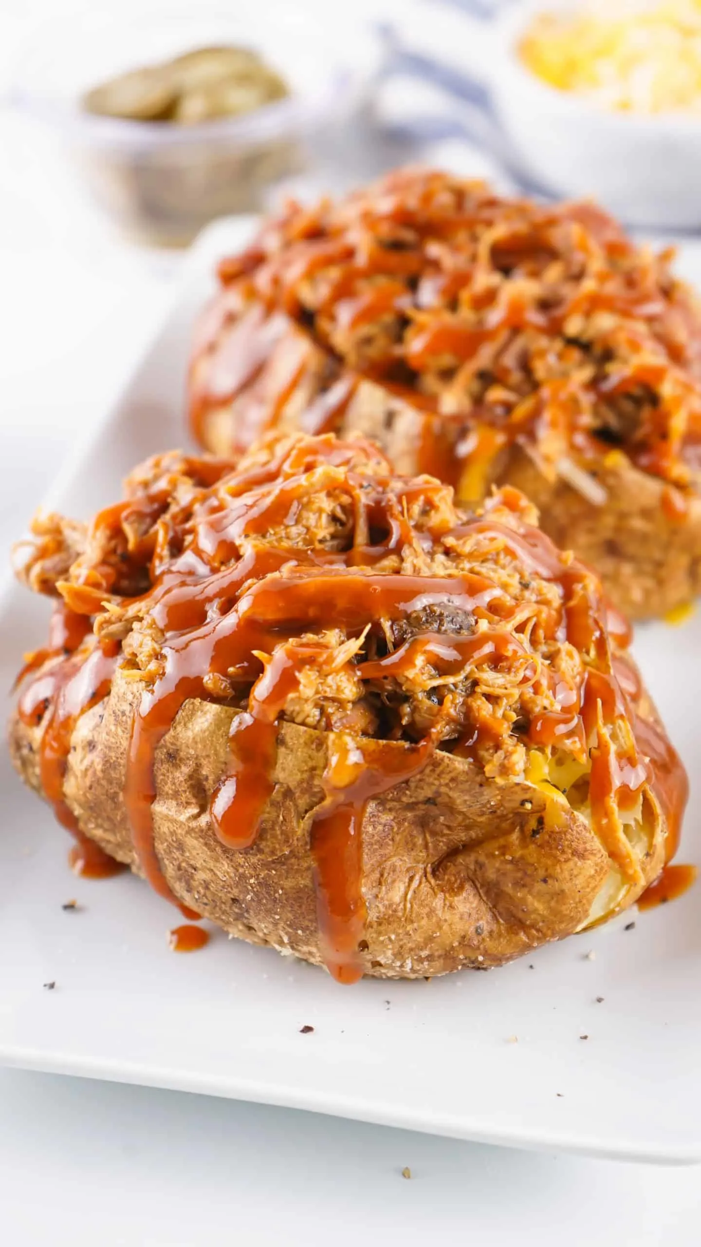 BBQ Pulled Pork Baked Potato Recipe - Marathons & Motivation