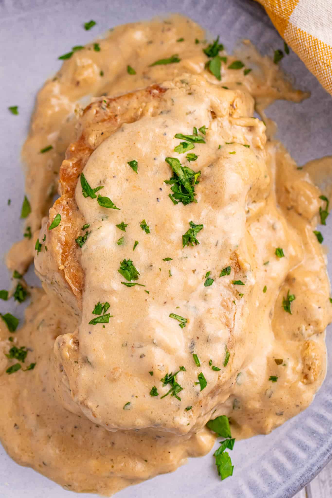 Cream of Mushroom Pork Chops Recipe with Ranch - Marathons & Motivation
