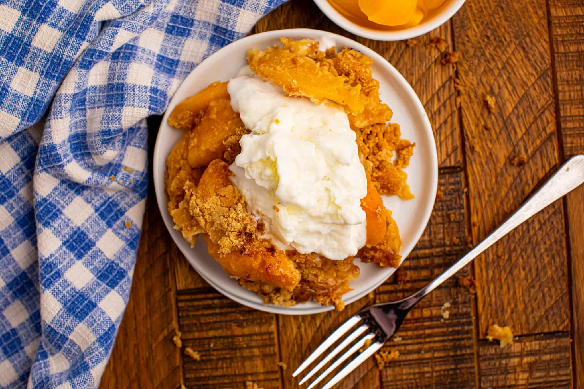 How to Make Peach Cobbler with Pancake Mix - Marathons & Motivation